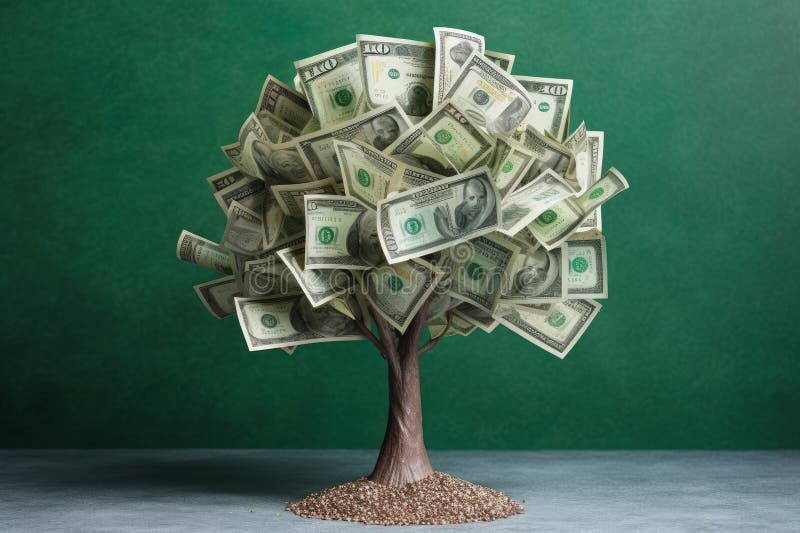 Money Tree of Dollars instead of Leaves Generative AI Stock ...