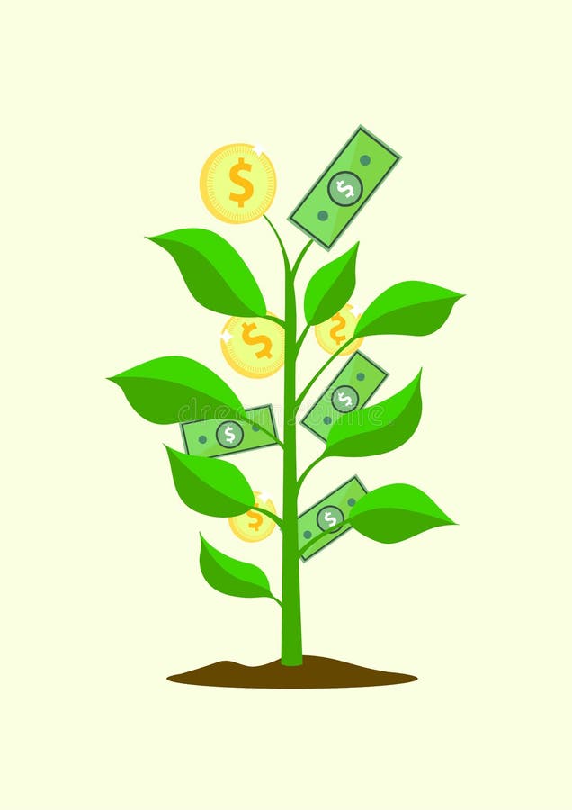 Money Tree. Financial Growth Concept. Vector Illustration Design Stock ...