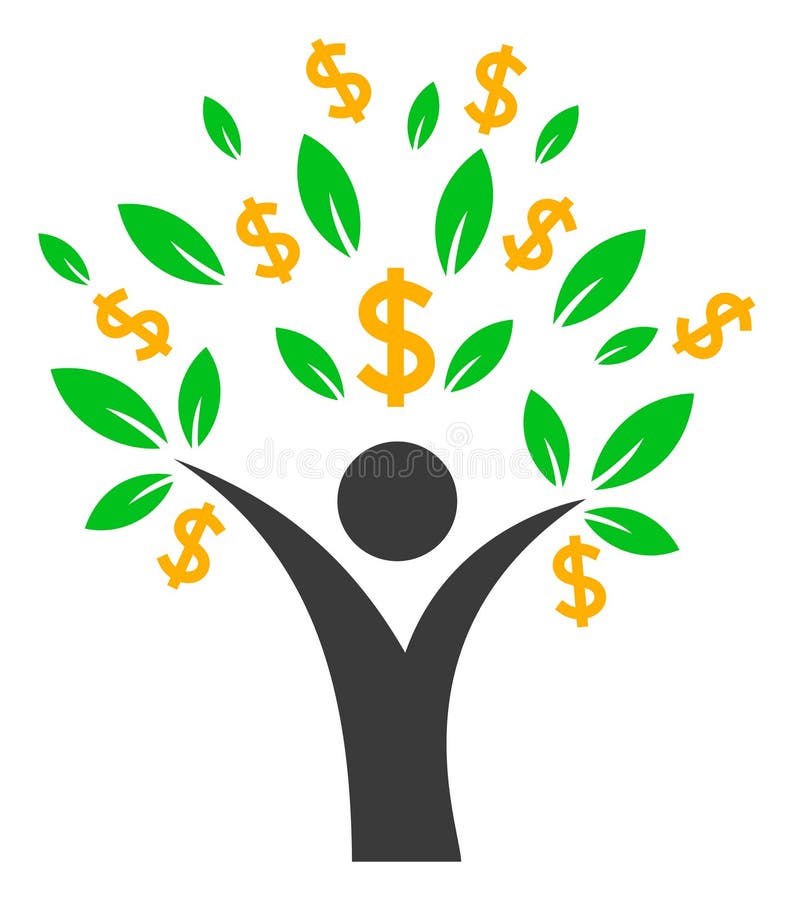 Money Tree Man Star Mosaic and Stop Deforestation Scratched Seal Stamps ...