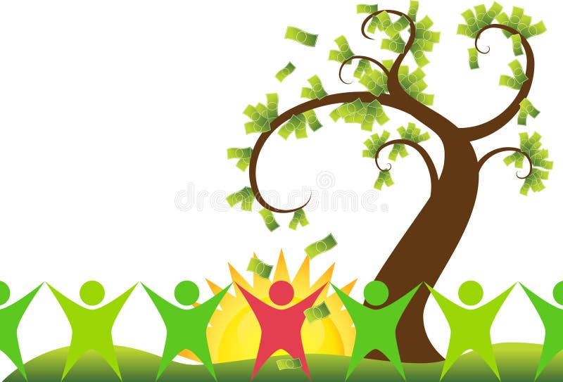 Money tree stock vector. Illustration of dollar, creative - 47464483
