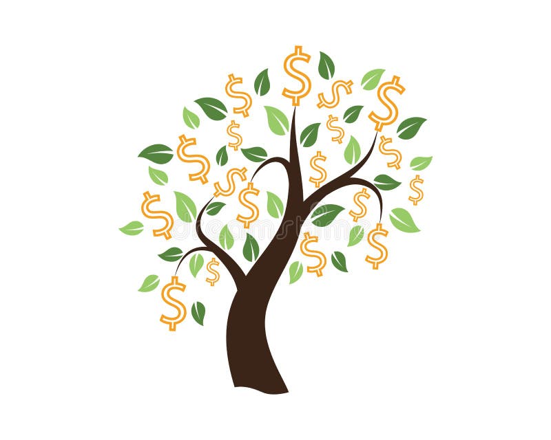 Money Tree Prosperity Symbol Logo Stock Vector - Illustration of symbol ...