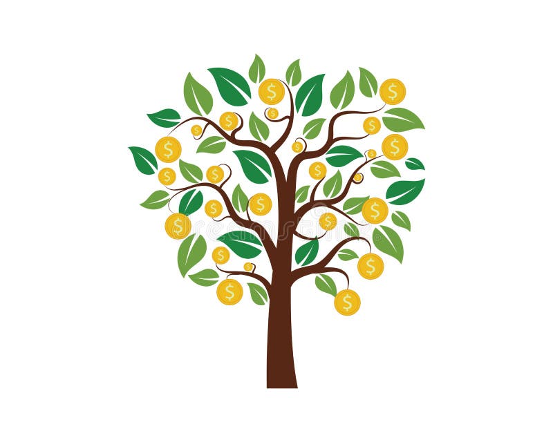 Money Tree Prosperity Symbol Stock Vector - Illustration of background ...
