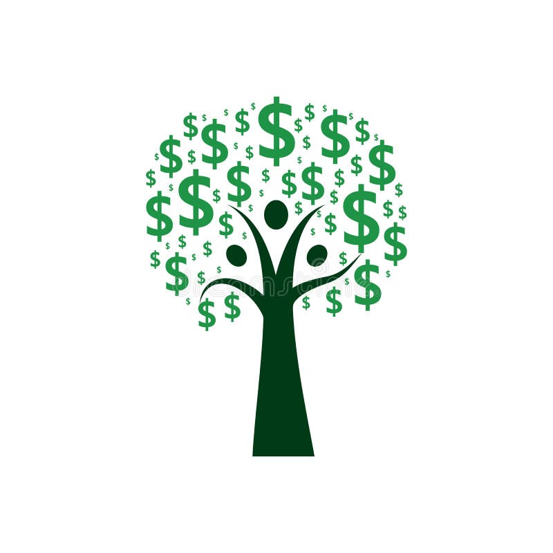 Money Tree Prosperity Symbol Logo Stock Vector - Illustration of ...