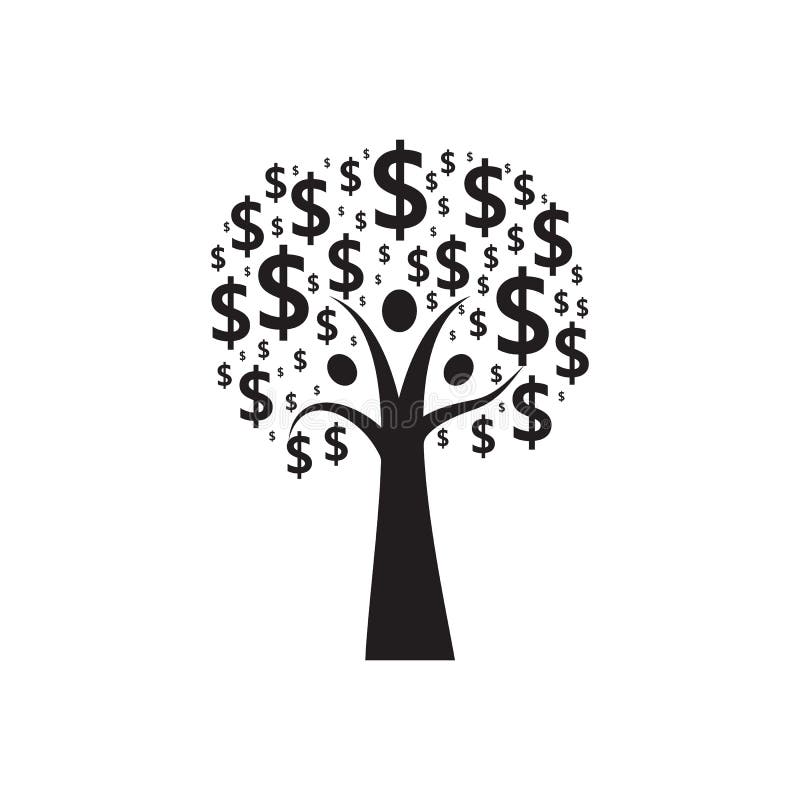 Money Tree Prosperity Symbol Logo Stock Illustration - Illustration of ...