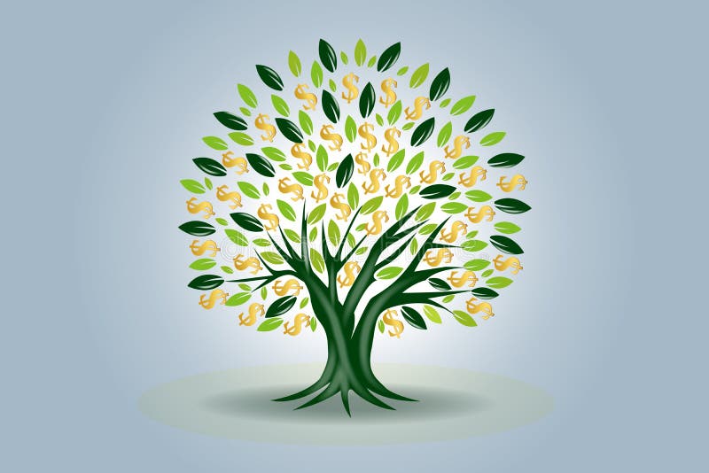 Money Tree Prosperity Symbol Logo Stock Illustration - Illustration of ...