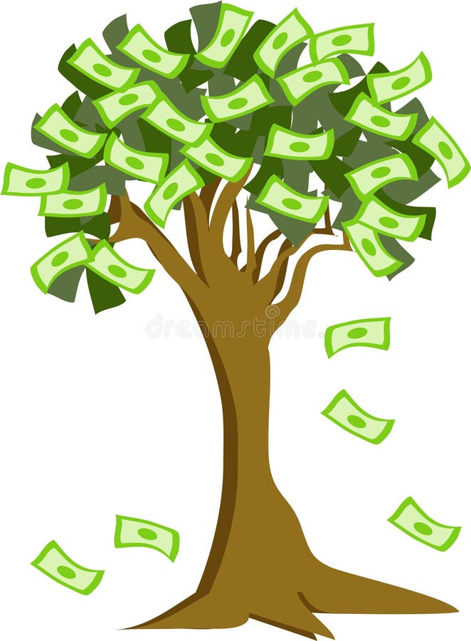 Money savings tree stock vector. Illustration of money - 32336954