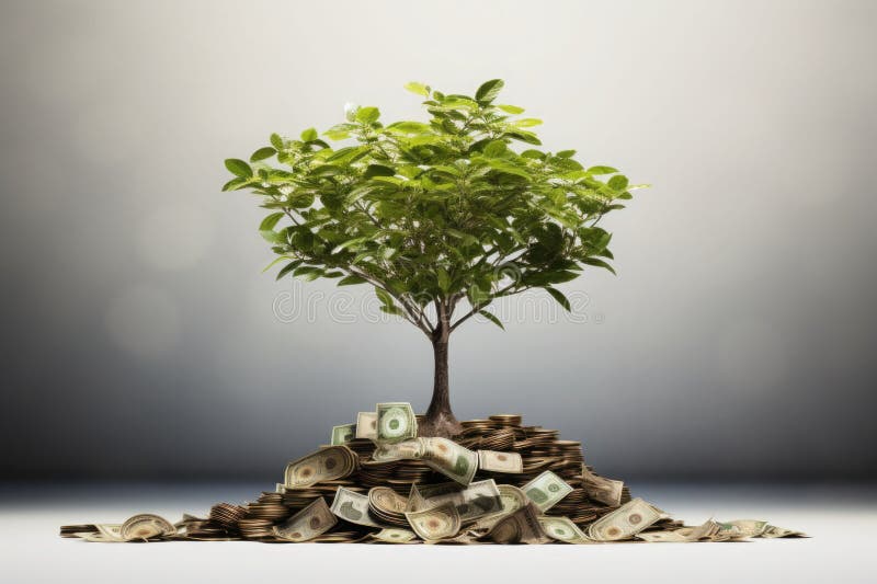 Money Tree. a Symbol of Financial Success Stock Illustration ...