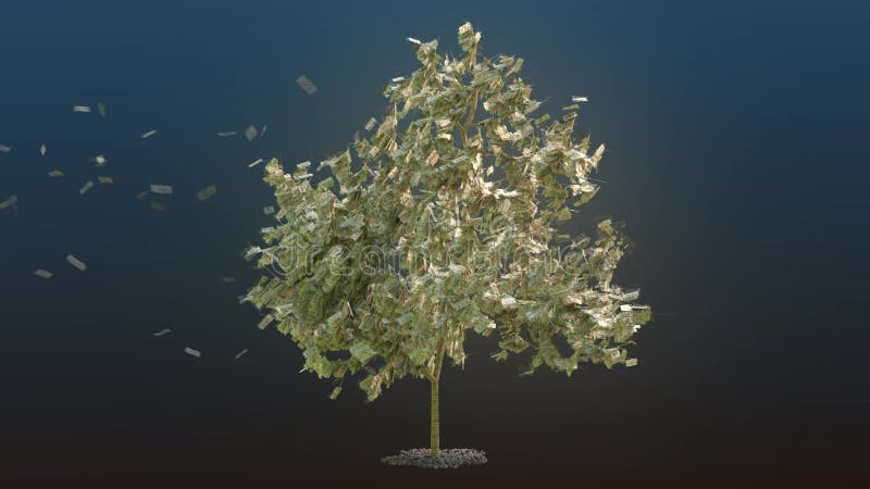 Money Tree animation stock video. Video of background - 35519356