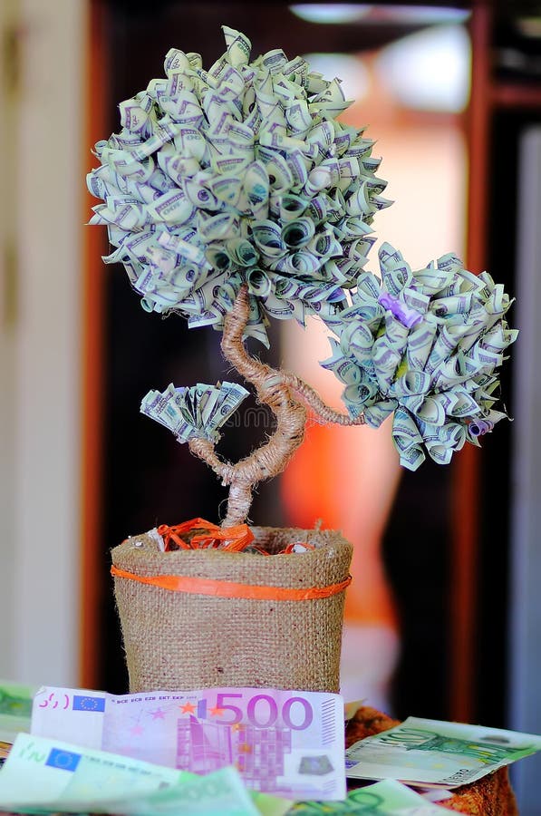 Money Tree stock photo. Image of tree, white, dollar - 44777570