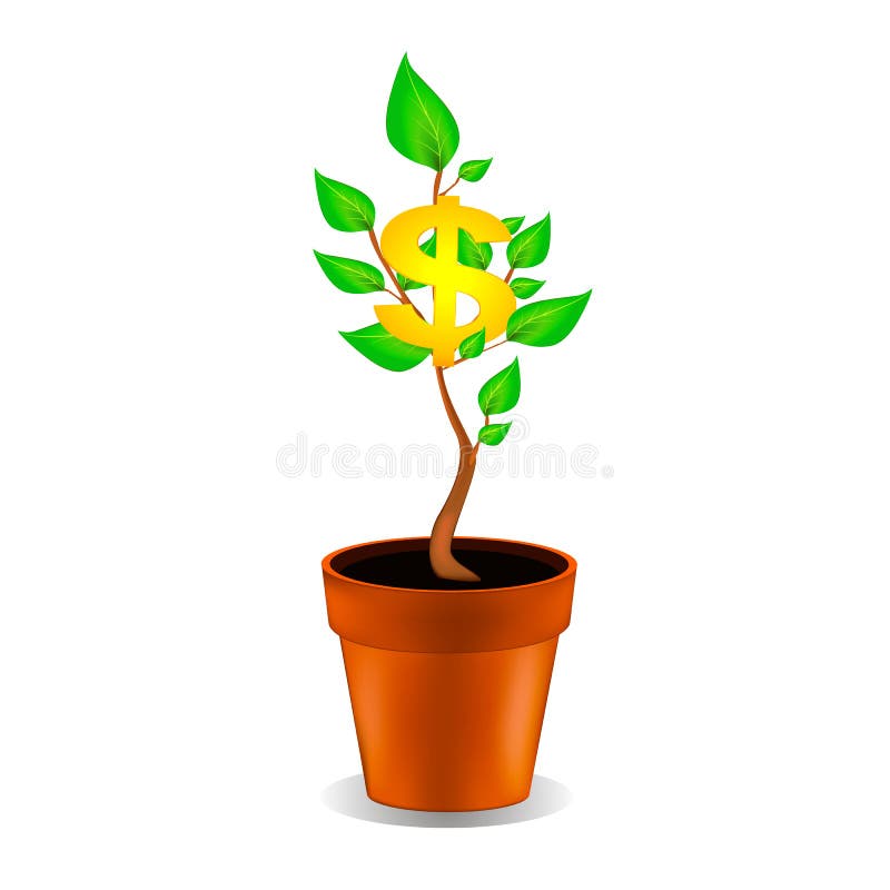 Money tree stock vector. Illustration of investments - 61432399