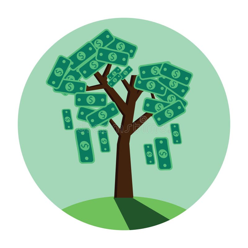 Money Tree. Vector Illustration Decorative Design Stock Vector ...