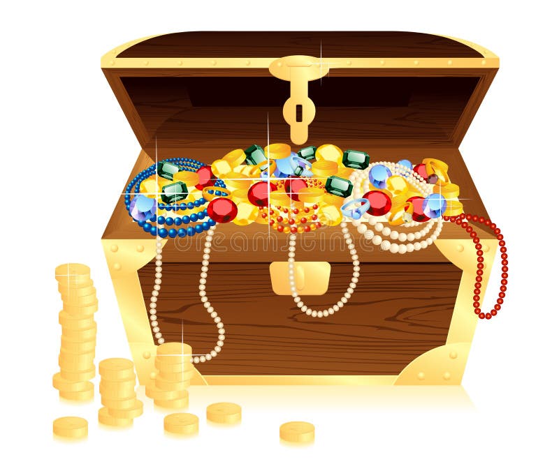 Money trunk wit riches stock vector. Illustration of safe - 11556383