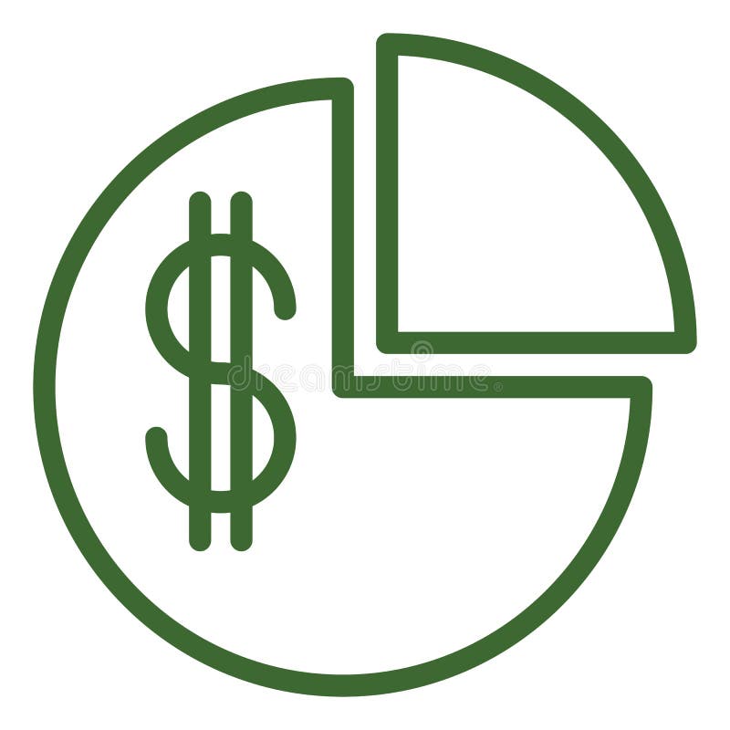 Money value graph, icon stock vector. Illustration of business - 260375700