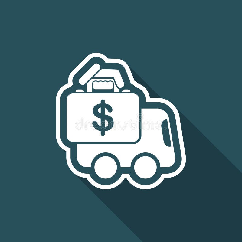 Money van transfer stock vector. Illustration of crime - 118520583