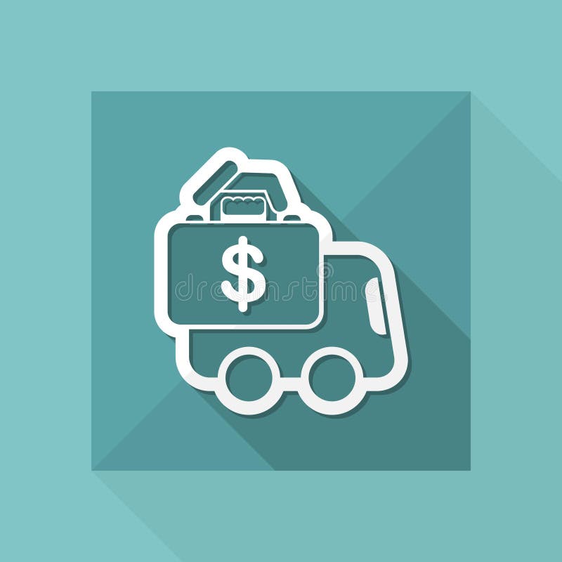 Money van transfer stock vector. Illustration of money - 119147378