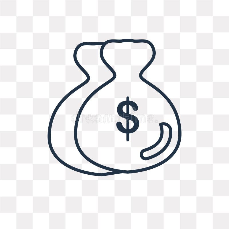 Money Vector Icon Isolated on Transparent Background, Linear Mon Stock ...