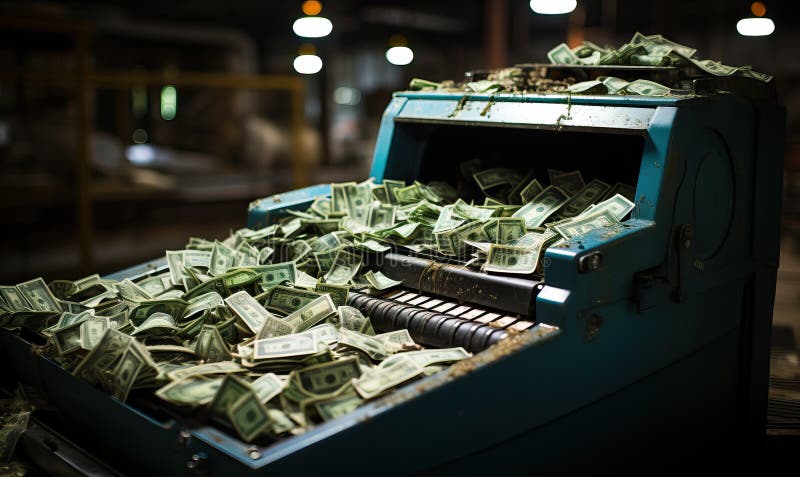 Money in Vending Machine. Generative AI Stock Image - Image of funds ...