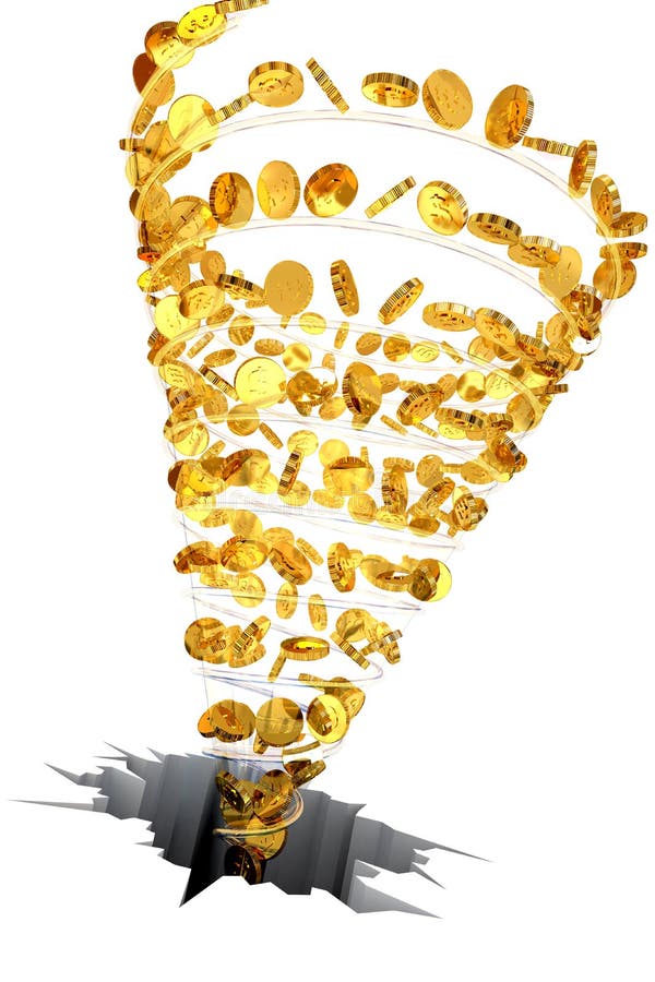 Money vortex. stock illustration. Illustration of consume - 10107773