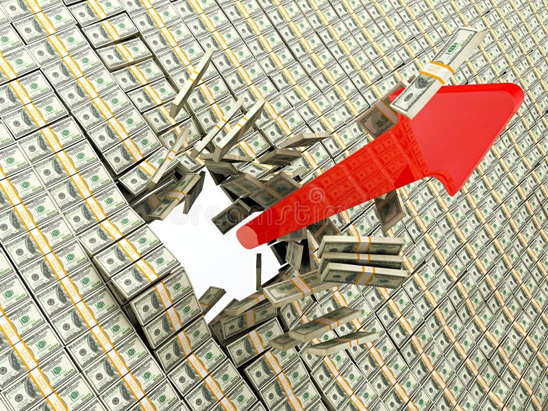 Money wall stock illustration. Illustration of break - 24647777