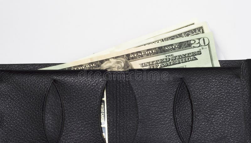 Money in Wallet stock photo. Image of luxury, shop, bucks - 1113220