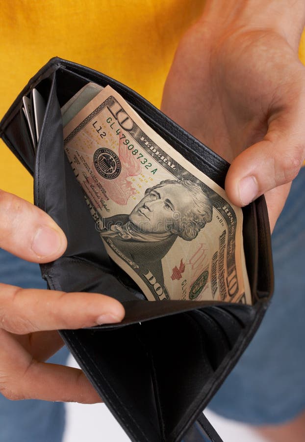 Money in wallet stock image. Image of spend, dollar, card - 3983661