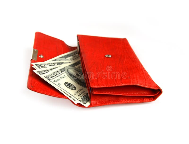 Money Wallet Red, Happy Shopping Stock Photo - Image of business, earn ...