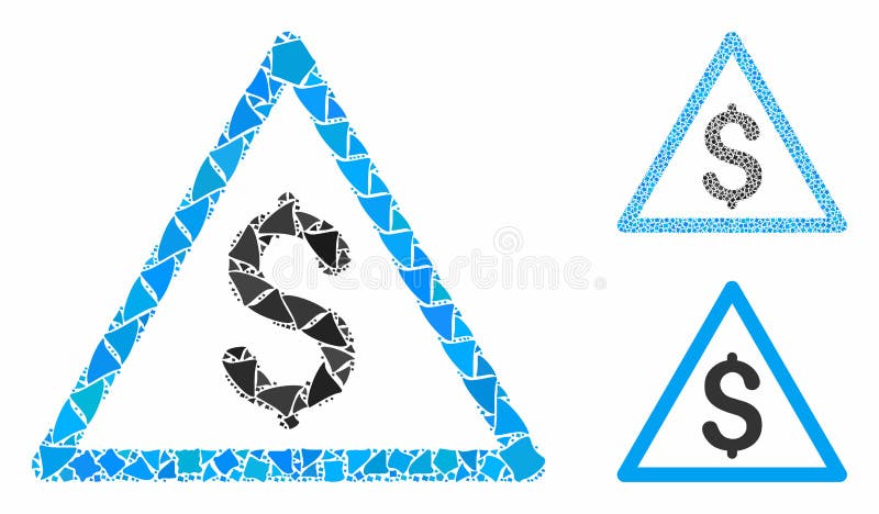 Money Warning Composition Icon of Rugged Parts Stock Illustration ...