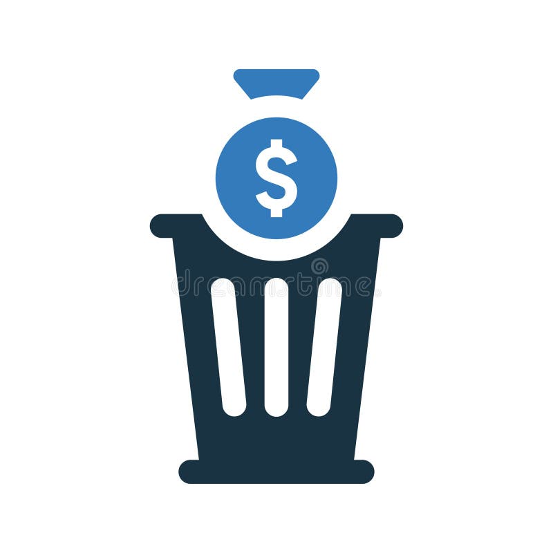 Money Waste Icon stock illustration. Illustration of materials - 269756784