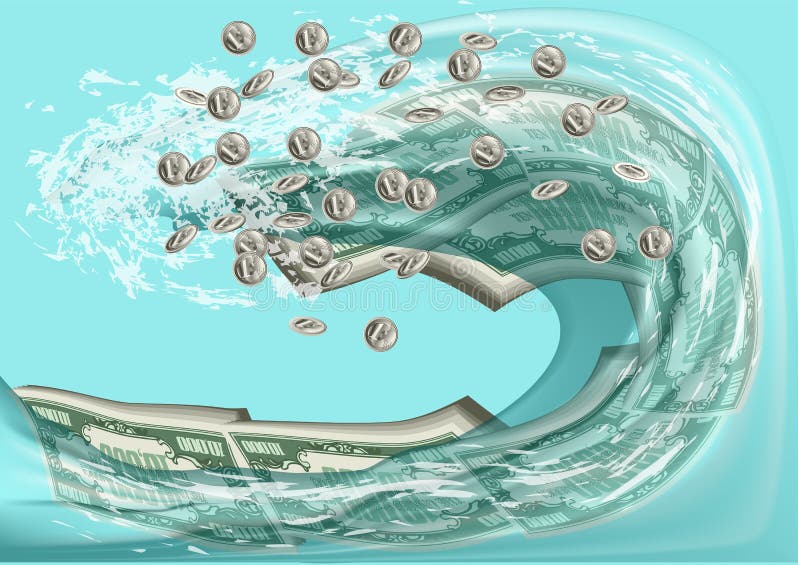 Money Wave stock illustration. Illustration of success - 25977087