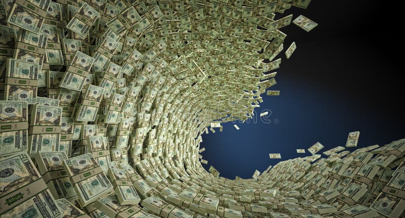 Money wave stock illustration. Illustration of counterfeiting - 32958291