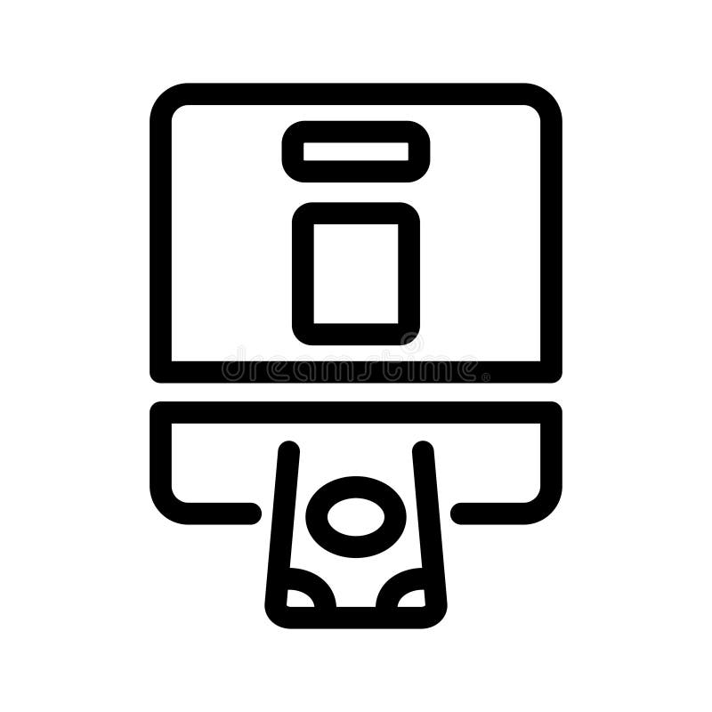 Money withdraw icon stock vector. Illustration of icon - 219805415