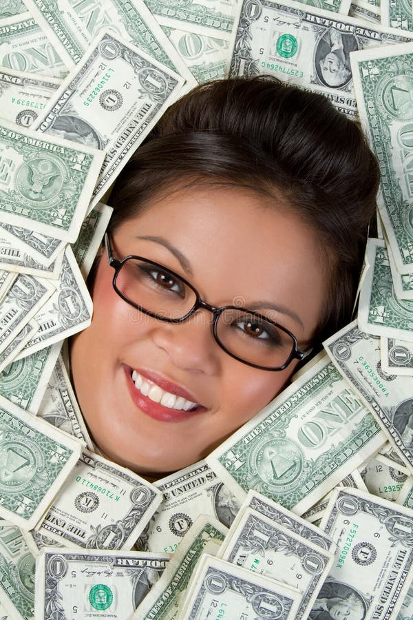 Money Woman stock image. Image of gorgeous, buried, businesswomen ...