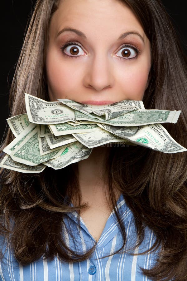 Surprised Money Woman stock photo. Image of businesswomen - 9911358