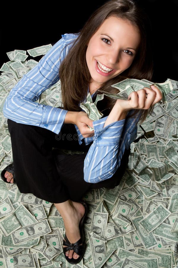 Money Woman stock image. Image of happiness, girls, businesswomen ...