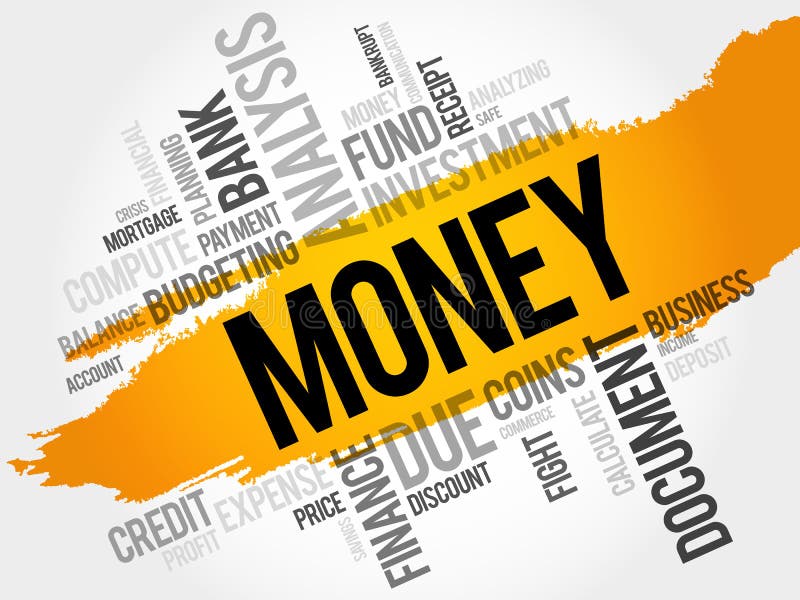 MONEY word cloud stock illustration. Illustration of economy - 200004246