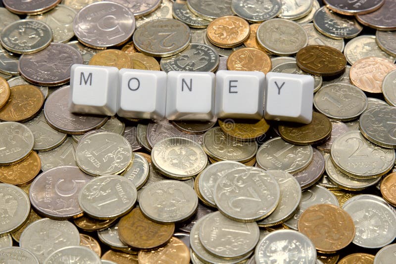 MONEY Word Over Different Metal Coins Picture. Image: 7807916