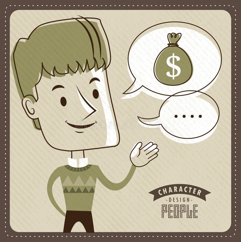 Money stock vector. Illustration of happy, cash, concept - 62642136