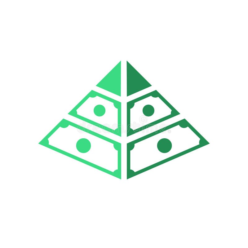 Money and Pyramid Logo Concept Stock Vector - Illustration of ...