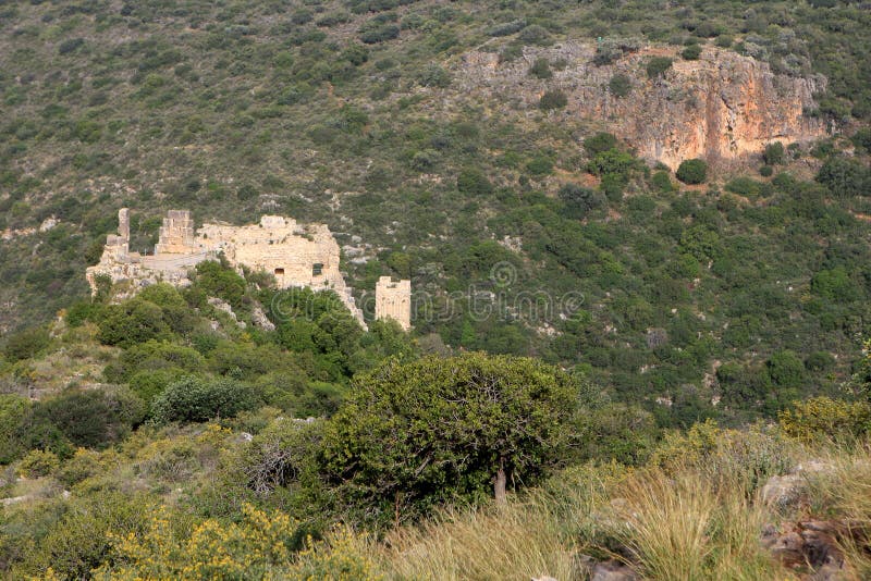 Monfort castle, Israel stock image. Image of destinations - 5828883