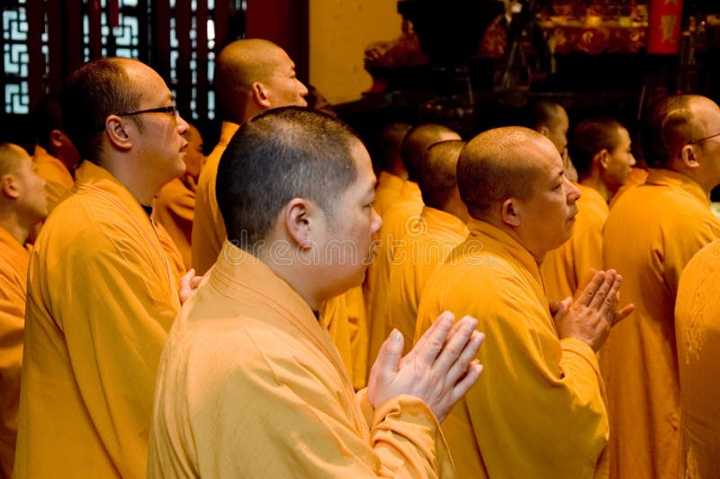 Monges Budistas Em Shanghai Imagem de Stock Editorial - Imagem de monge ...