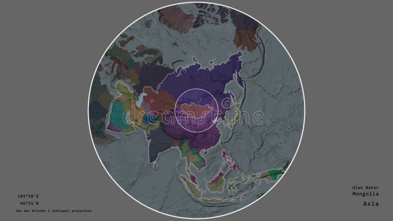 Mongolia - Administrative. Localized Stock Illustration - Illustration ...