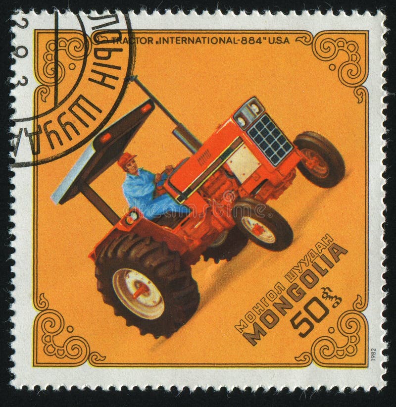 Tractor editorial stock photo. Image of postmark, motor - 223787738