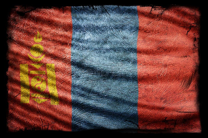 Mongolia Flag, Grunge Texture Stock Illustration - Illustration of asia ...