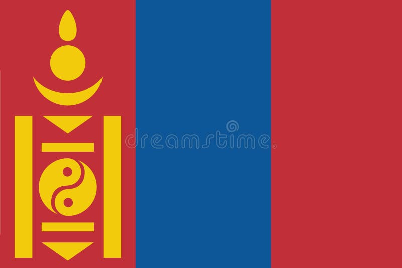 Mongolia flag stock illustration. Illustration of official - 242930015