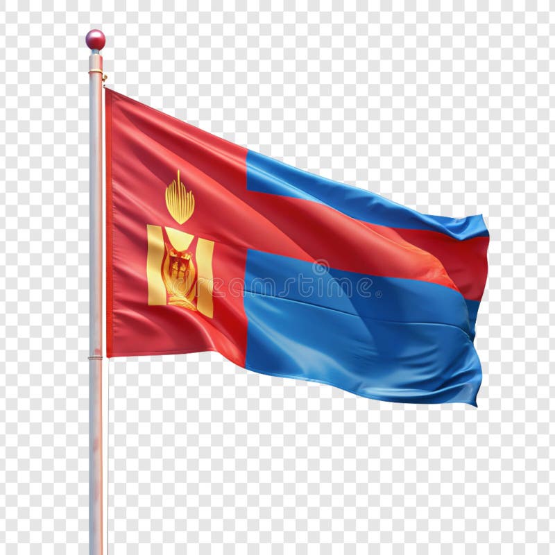Mongolia Flag Transparent Background Stock Illustration - Illustration ...