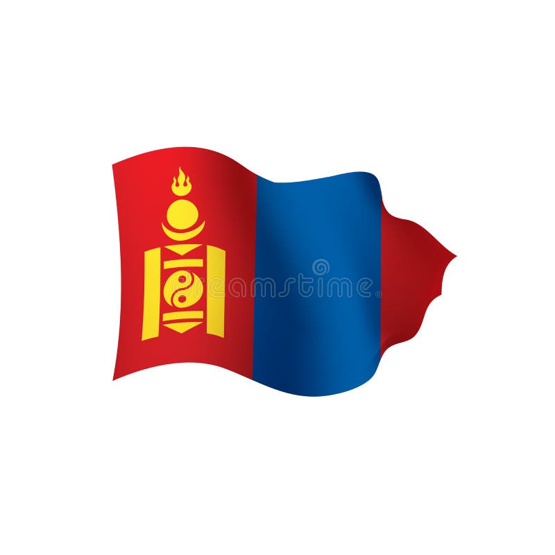 Mongolia Flag, Vector Illustration Stock Illustration - Illustration of ...