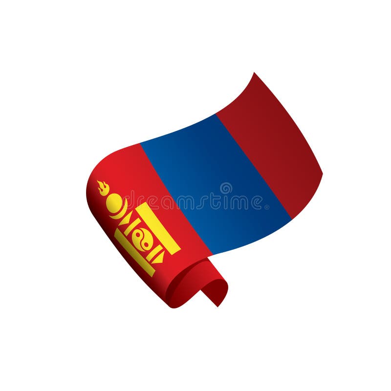Mongolia Flag, Vector Illustration Stock Illustration - Illustration of ...