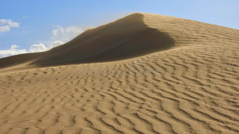 Sand Dunes with Wavy Patterns of Sands in Gobi Desert, Mongolia Stock ...