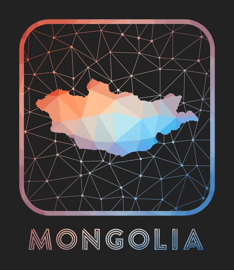 Mongolia map design. stock vector. Illustration of eastern - 177301464