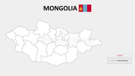 Mongolia Map. State Map of Mongolia. Administrative Map of Mongolia ...